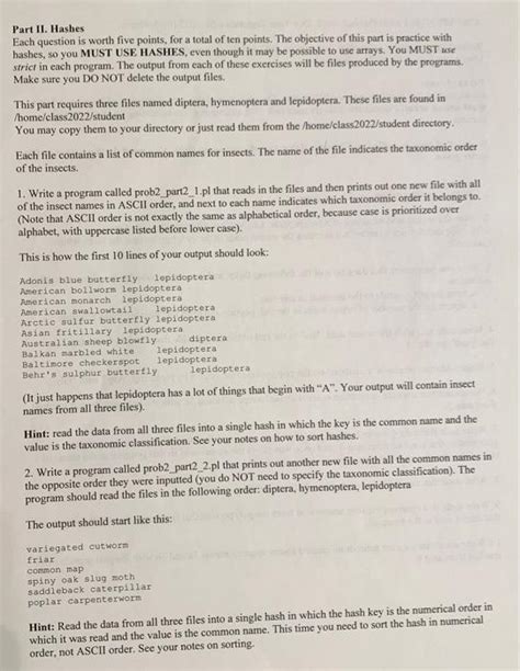 Part II Hashes Each Question Is Worth Five Points Chegg