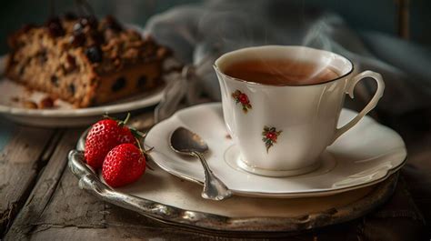 Premium Photo Traditional Welsh Tea With Bara Brith Fruit Tea And