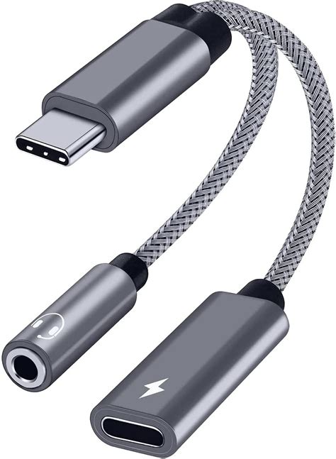 Samsung Galaxy S23 Headphone Adapter Usb C To Aux Mic Jack With Pd 60w Fast Charging For Stereo