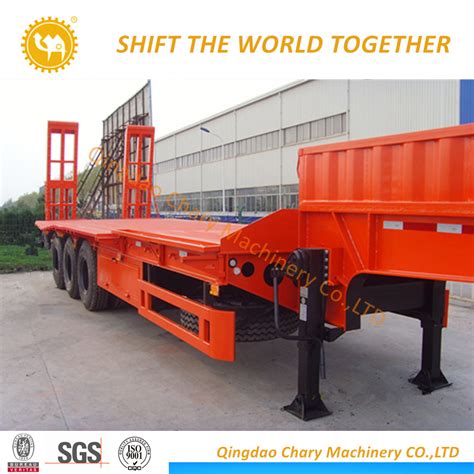 100ton Loading 4axles Low Loader Lowbed Semi Trailertrailer Truck