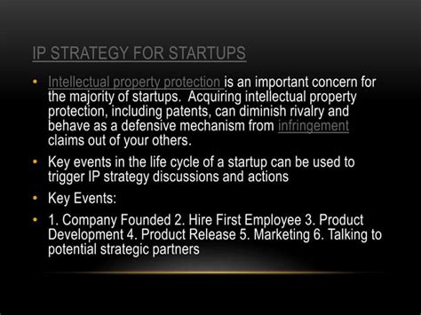 Intellectual Property Strategies For Startups Ppt