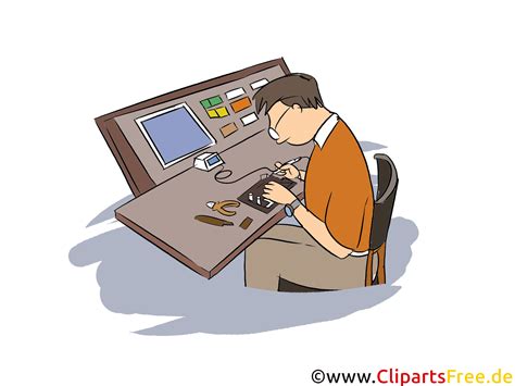 Elektroniker für Informations und Systemtechnik Clipart Bild Grafik