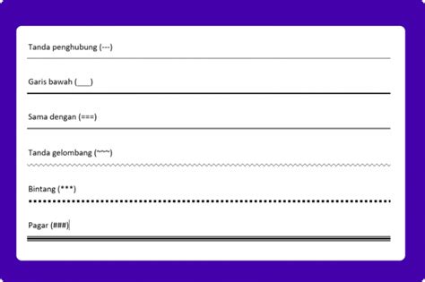 Cara Membuat Garis Di Word Dengan Karakter MonsterTekno