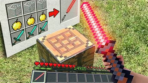 Minecraft Real Pov Crafting Laser Sword Realistic Texture Pack Youtube