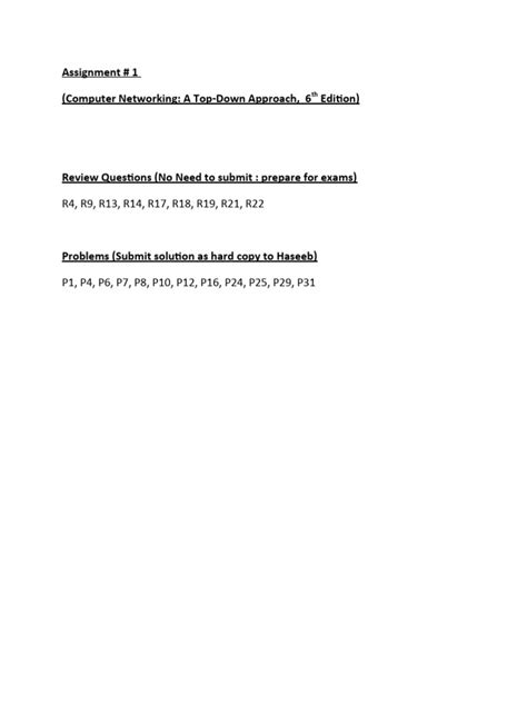 Assignment Chapter 1 Pdf