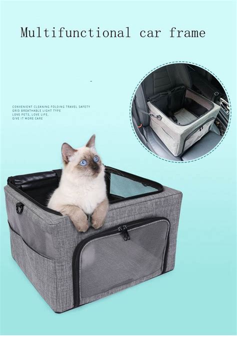 Badu Bg Пътна чанта за куче Столче за кола Преносима раница Дишаща