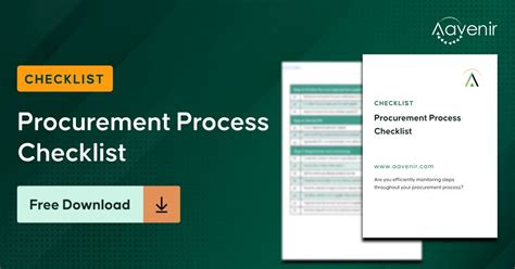Procurement Process Checklist Aavenir