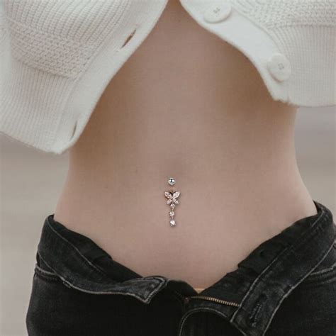 Butterfly Belly Button Ring Navel Piercing Belly Piercing Body