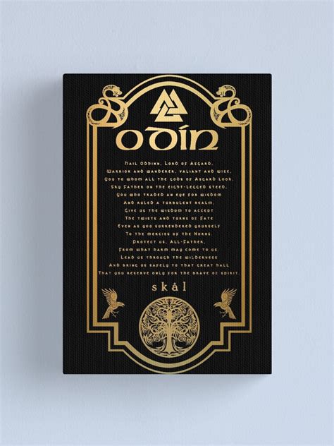 Prayer To Odin Canvas Print For Sale By Fantasyskyart Redbubble