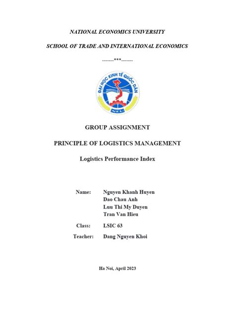 Group 4 Report Group Project 2 Pdf Logistics Vietnam