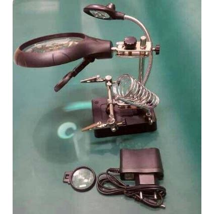 Jual PEMEGANG PENJEPIT PCB KACA PEMBESAR DAN LAMPU SENTER LED