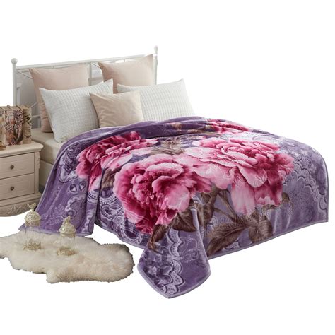 Nc Plush Fleece Bed Blanket Soft Reversible Warm Blanket King X