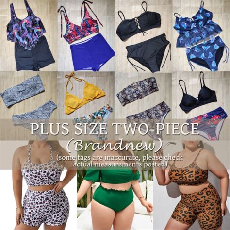 0xl To 5xl Plus Size Brandnew Two Piece Swimsuit Shopee Philippines