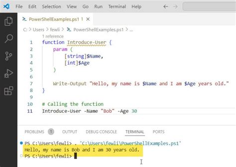 Powershell Function Examples With Parameters