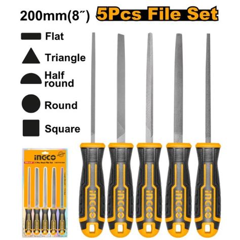 Ingco 5 Pieces File Set Tiekie Hardware
