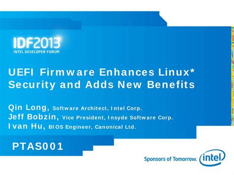 Pdf Uefi Firmware Enhances Linux Security And Agenda • Uefi