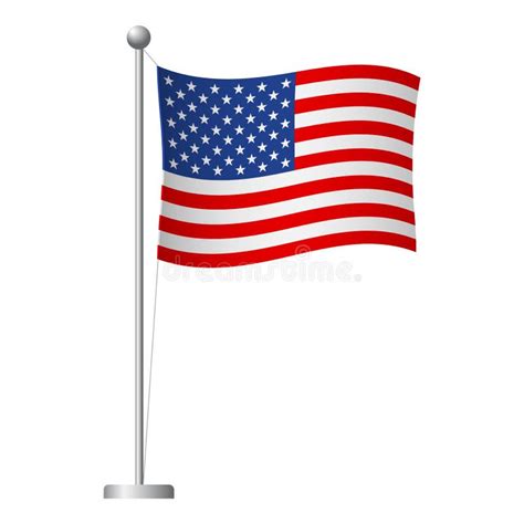 American Flag Pole Clipart