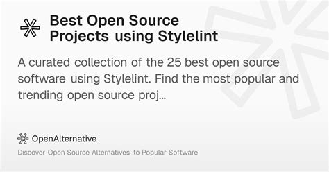 10 Best Open Source Projects Using Stylelint In 2025 Openalternative