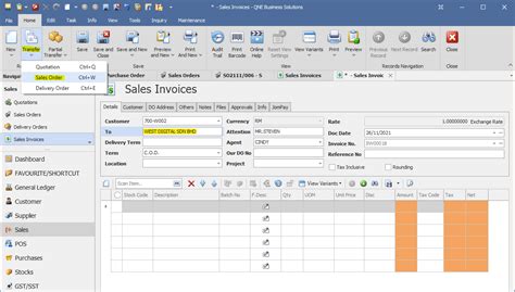 Progress Invoicing Module Qne Optimum Sdn Bhd