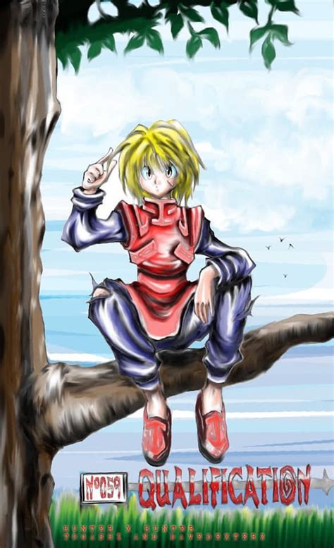An Anime Character Sitting On Top Of A Tree Branch