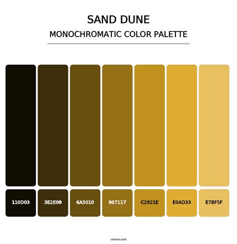 Sand Dune Color Palettes Sand Dune Color Palettes