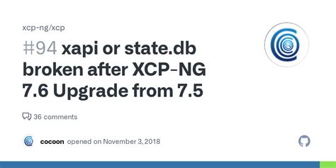 Xapi Or Statedb Broken After Xcp Ng 76 Upgrade From 75 · Issue 94