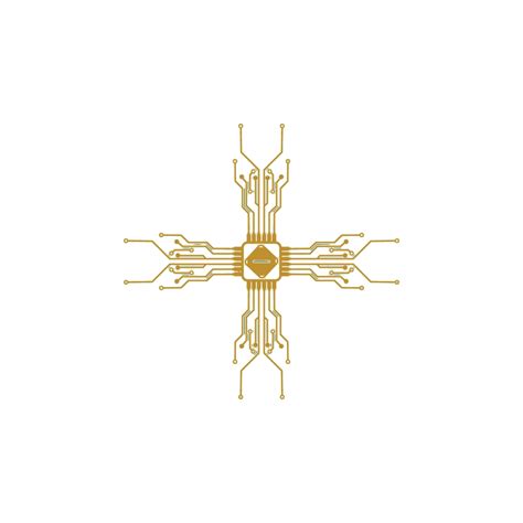 Vector Circuit Board With Flat Microelectronics And Green Background Vector Electrical