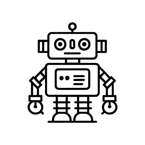 Premium Vector Robot Outline Icon Vector Generative Ai