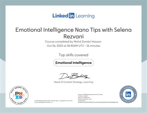 Mohd Zambri Hassan On Linkedin Certificate Of Completion