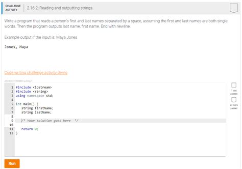 solved challenge activity 2 16 2 reading and outputting