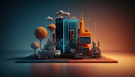 Generative Ai Internet Of Things Iot Devices And Connectivity On A Network Cloud At Center