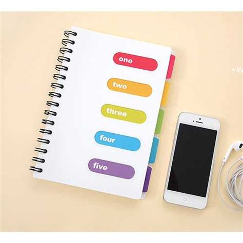 2young Small Wirebound Lined Notebook With Color Index Tab Ver 2