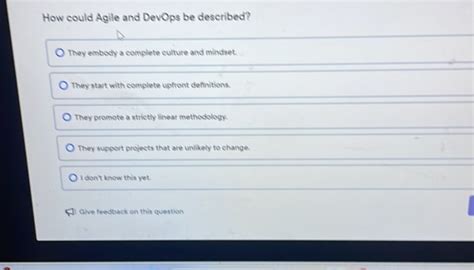 How Could Agile And Devops Be Described They Studyx