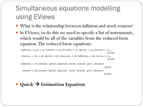 Ppt Practical Examples Using Eviews Powerpoint Presentation Free Download Id 2717975