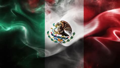 La Bandera Ondeando De México Foto Premium