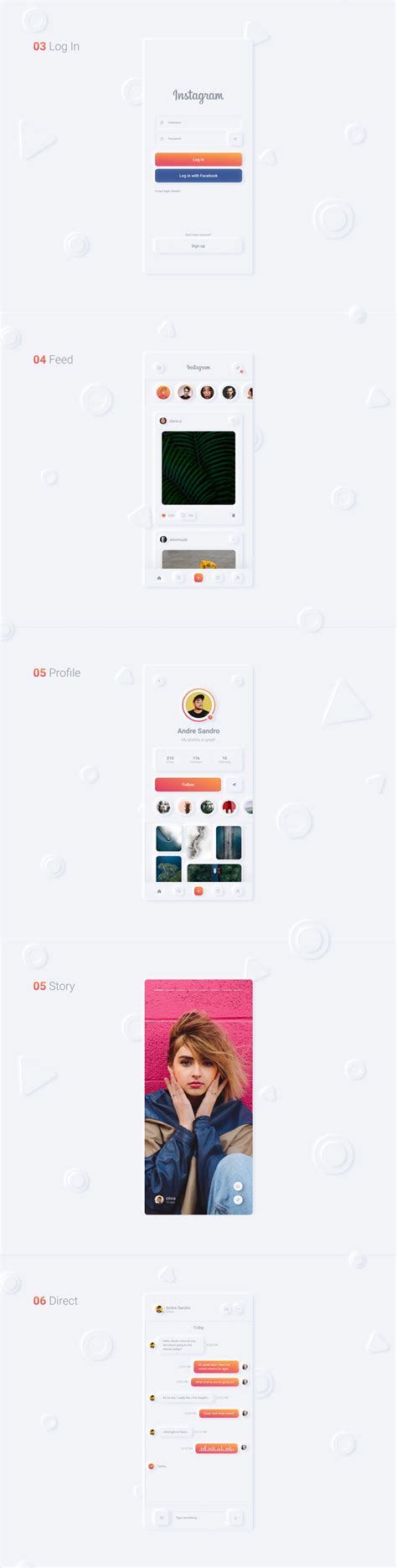 Instagram Neumorphic Redesign Concept On Behance