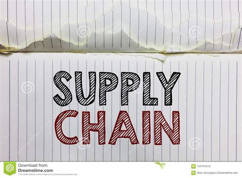 Handwriting Text Supply Chain Concept Meaning System Of Organization And Processes From