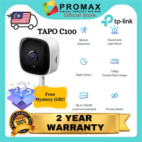 Tp Link Tapo C100 Full Hd กล้องวงจรปิดไร้สาย Wifi รักษาความปลอดภัย C100