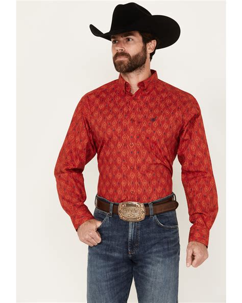 Ariat Mens Parsons Southwestern Print Long Sleeve Button Down Western