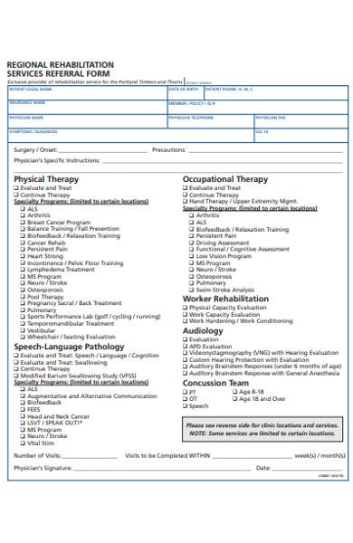 FREE 52 Referral Forms In PDF MS Word XLS PlanForms Net