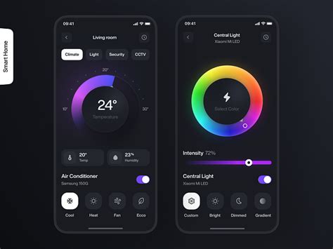 Smart Home Mobile App App Dashboard House Ios Mobile App Panel Smart