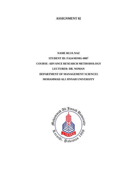 arm assignment 2 1 pdf methodology quantitative research