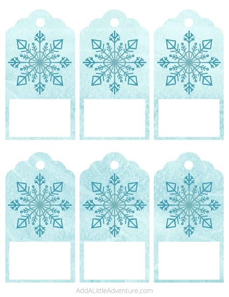 Free Printable Snowflake T Tags