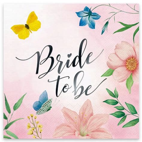 SERWETKI BRIDE TO BE WIECZÓR PANIEŃSKI KWIAT 10SZT 5904610132227