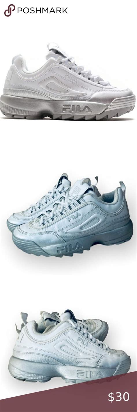 Copy Fila Disruptor Ii Traction Ombre Sneakers Silver Sneakers