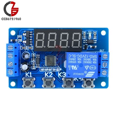 10a 12v Időrelé Állítható Késleltetés Relé Modul Led Es Digitális