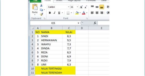 Rumus Cara Mencari Nilai Tertinggi Dan Terendah Di Excel Capslockone