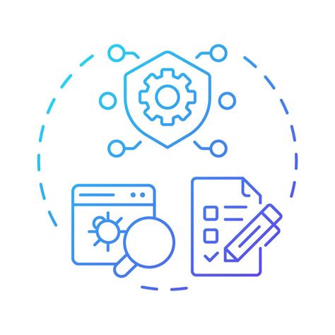 Product Security Analysis Blue Gradient Concept Icon Reverse Engineering Application Assess