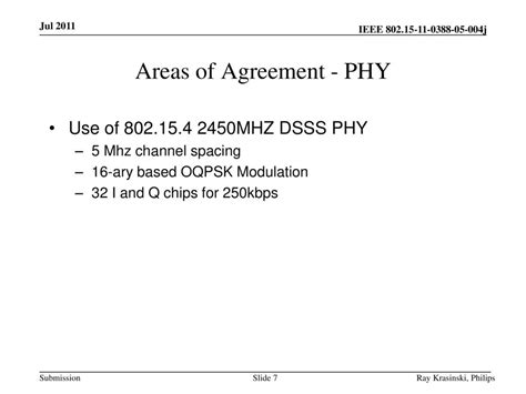 Jul 2011 Project Ieee P Working Group For Wireless Personal Area