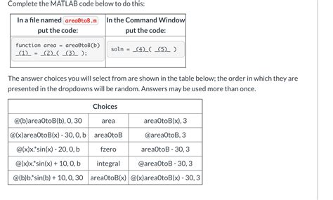 Solved Complete The MATLAB Code Below To Do This In A File Chegg